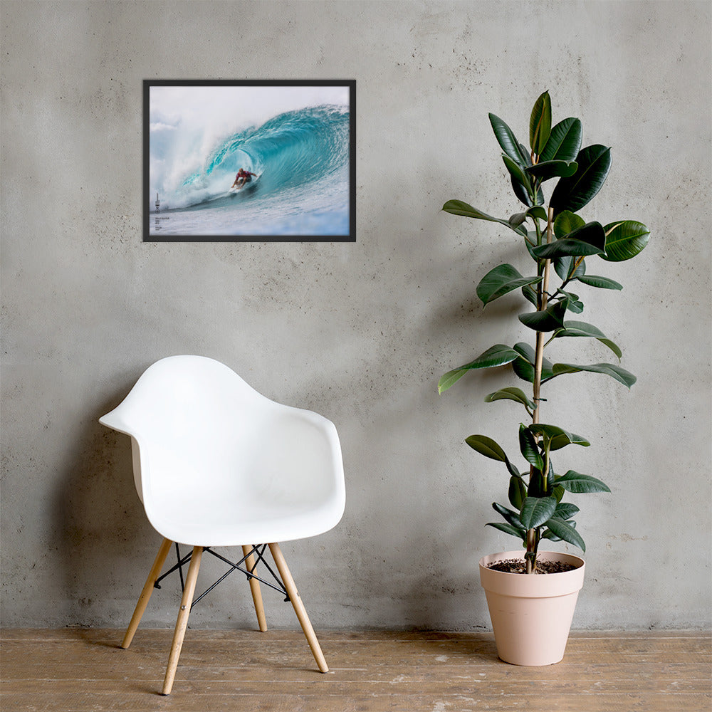Kelly Slater Poster (Framed): Pipeline, 2020 – World Surf League